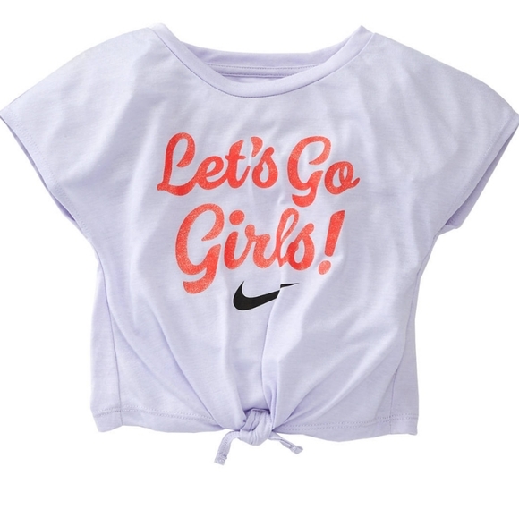Nike | Shirts & Tops | Nike Lets Go Girls Knot Front T | Poshmark